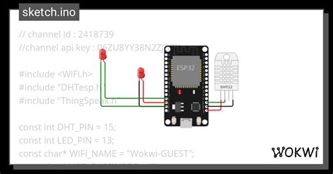Esp32 Dht22 Thingspeak Copy Wokwi ESP32 STM32 Arduino Simulator