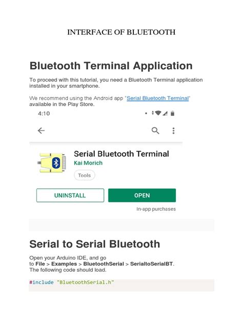 Bluetooth Terminal App Guide Pdf Bluetooth Telecommunications