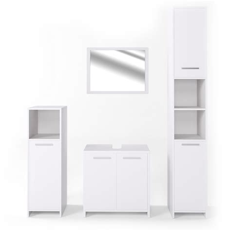 4er Badmöbel Set Weiß Kiko 1 Ok Living