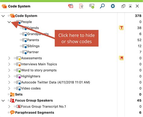 The Code System MAXQDA