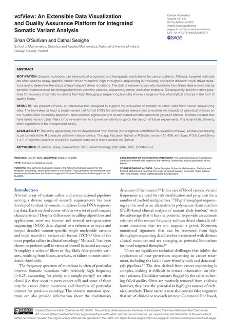 Pdf Vcfview An Extensible Data Visualization And Quality Assurance Platform For Integrated