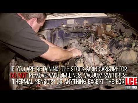 LCE 22R EGR & Emissions Delete Also a Weber Carb Install & Vacuum Lines Removal - YouTube