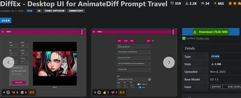 How To Install And Use Animatediff Desktop Ui Diffex Next Diffusion