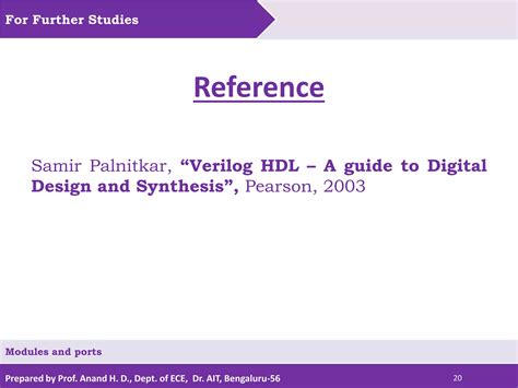 Modules And Ports In Verilog Hdl Pptx