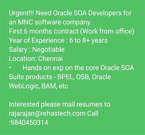Rajarajan Govindaraju On Linkedin Oracle Oraclesoa Oraclesoasuite Chennai