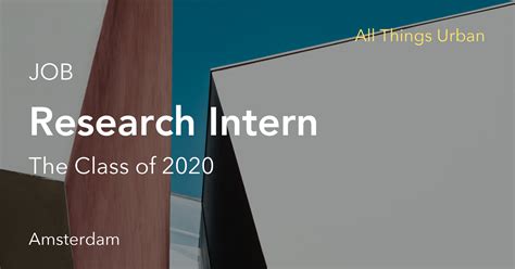 All Things Urban Research Intern At The Class Foundation
