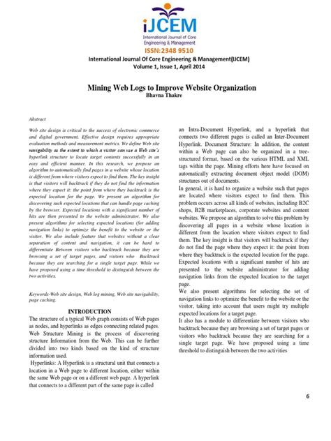 mining web logs to improve website organization1 pdf hyperlink