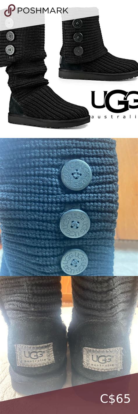 Ugg Classic Cardy Boot Size 7 Black