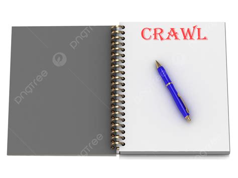 crawl word on notebook page small portrait person funny png