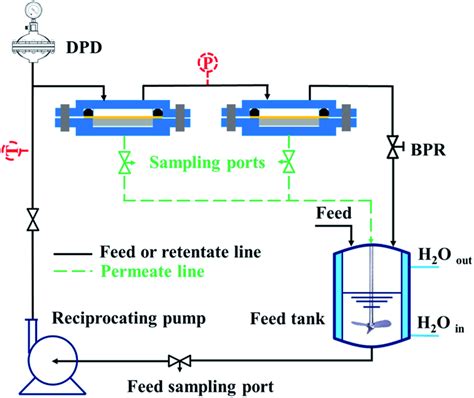 Schematic Representation Of The Double Cells Cross Flow Rig Used In