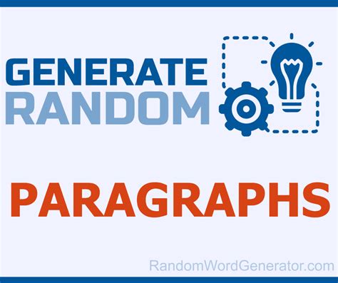 random paragraph generator — 1000 s of random paragraphs