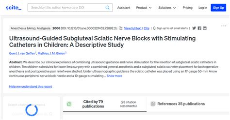 Ultrasound Guided Subgluteal Sciatic Nerve Blocks With Stimulating