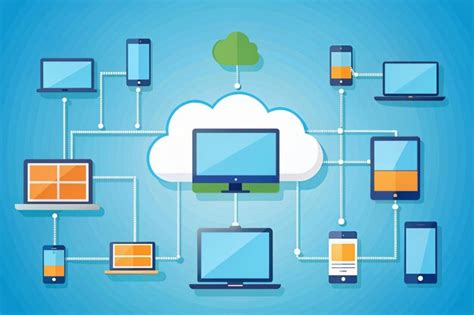 Efficient Data Storage Concept Illustration Of Computer Mobile Devices