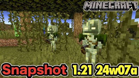 【マイクラ】121 沼地に新たな敵mobスケルトンの亜種であるboggedが追加される！｜snapshot 24w07a（java