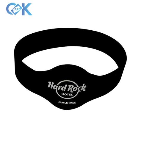 Custom Printed Logo Rfid Silicone Wristband Plastic Access Control