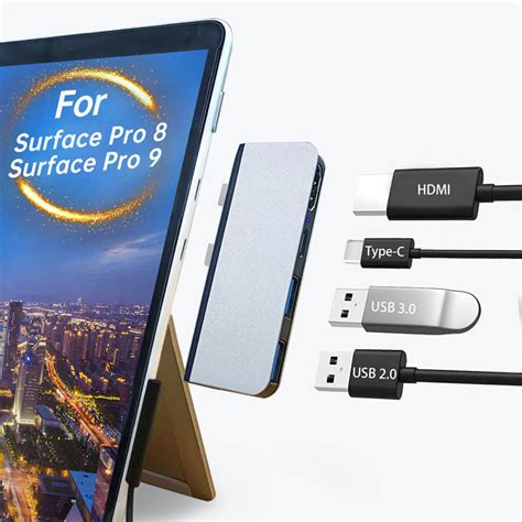 Microsoft Surface Pro 8 9 4K HDMI Type C USB 3 0 USB 2 0 Adapter Hub Docking Lazada