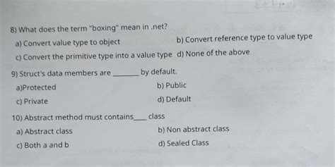 What Does The Term Boxing Mean In Net A Convert Value Type To