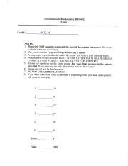 Bch Exam Key Pdf Introduction To Biochemistry BCH Exam NAME K E NOTES Please