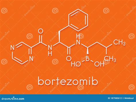 Bortezomib Cancer Drug Proteasome Inhibitor Molecule Skeletal Formula