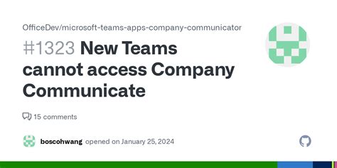 New Teams Cannot Access Company Communicate · Issue 1323 · Officedev