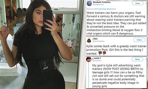 Kylie Jenner Slammed For Promoting Waist Trainer Daily Mail Online