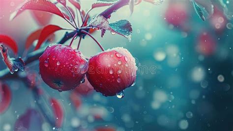 Frozen Apple Wallpaper Stock Illustration Illustration Of Floral 304144476