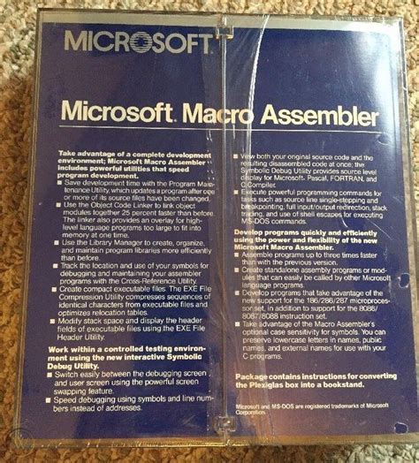 Microsoft Macro Assembler 40 Microsoft Free Download Borrow And