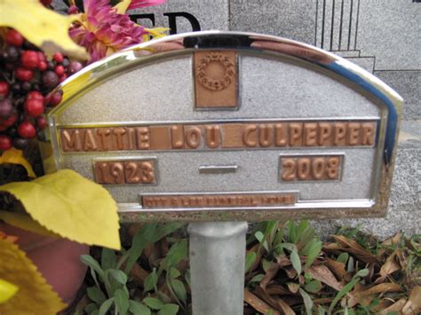 Mattie Lou Gibbs Culpepper 1923 2008 Find A Grave Memorial