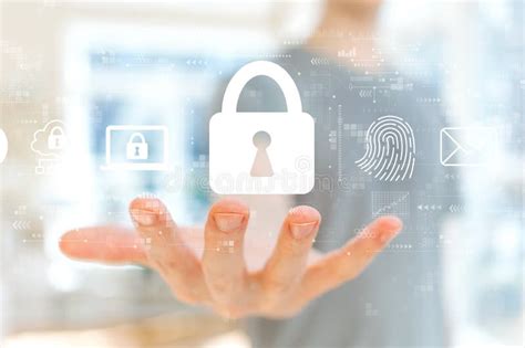 Internet Network Security Concept With Young Man Stock Image Image Of Network Document 202420837