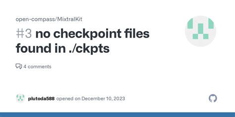 No Checkpoint Files Found In Ckpts · Issue 3 · Open Compass