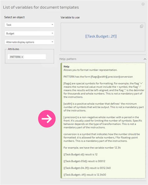 Variables In Document Templates Planfix