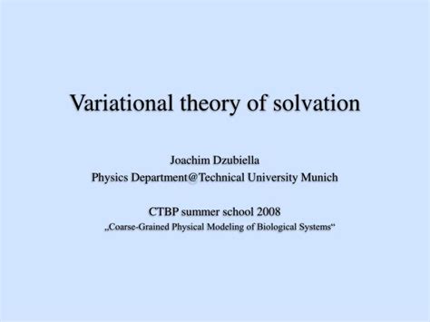ppt variational theory of solvation powerpoint presentation free