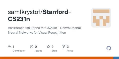 GitHub Samlkrystof Stanford CS231n Assignment Solutions For CS231n