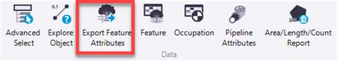 Tip The Export Feature Attributes Command