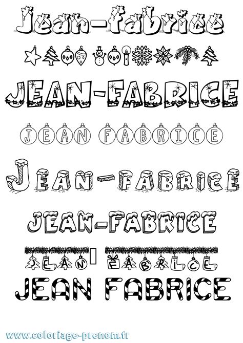 Coloriage Du Prénom Jean Fabrice à Imprimer Ou Télécharger Facilement