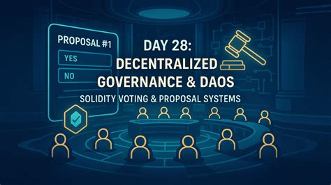 30 days of solidity day 28 building a decentralized governance system