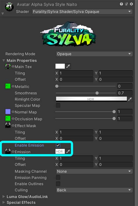 Furality Sylva Shader Documentation Furality Online Xperience