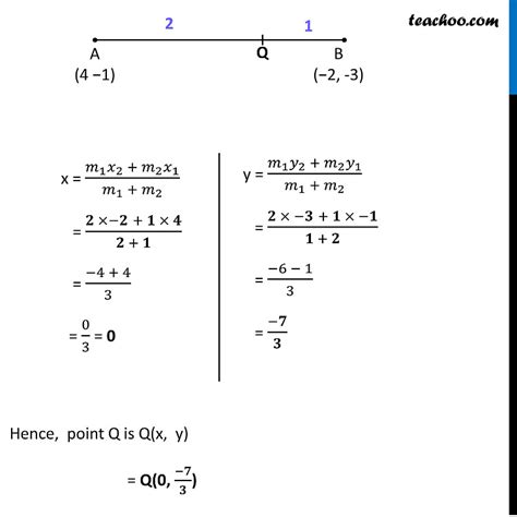 ex 7 2 2 find coordinates of points of trisection ex 7 2