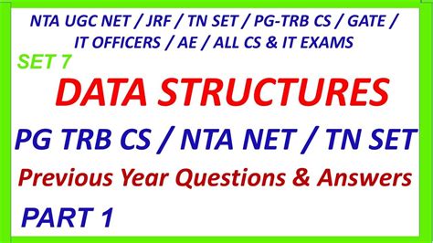 data structures previous year questions and answers nta ugc net tn