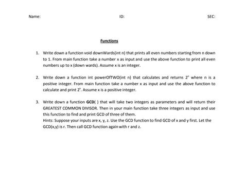 Solved Answer All Questions In Only C Languageand Make It