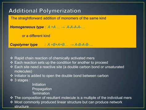 Polymerization And Structure Of Polymers Ppt