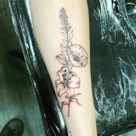 Minimalist Gladiolus Tattoo