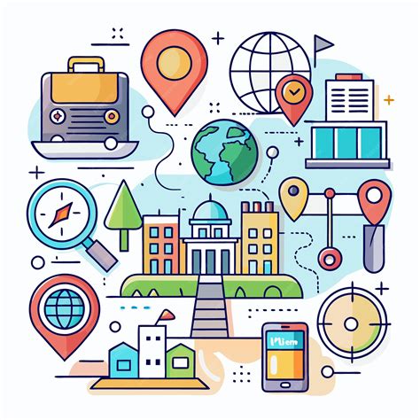 Explore Navigate Cityscapes With Gps Compass Premium Ai Generated Vector