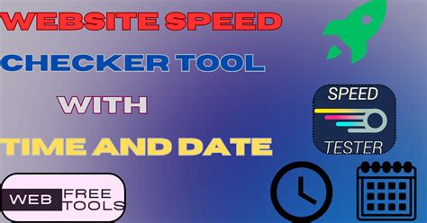 Website Speed Checker Tool With Time And Date