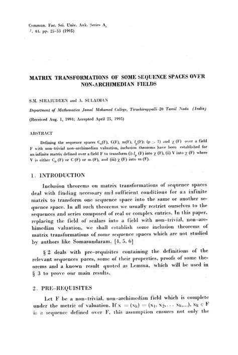 Pdf Matrix Transformations Of Some Sequence Spaces Over Non