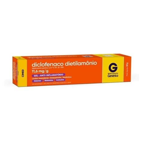 Diclofenaco Dietilamônio Genérico Cimed Gel 60g Farmácia São João