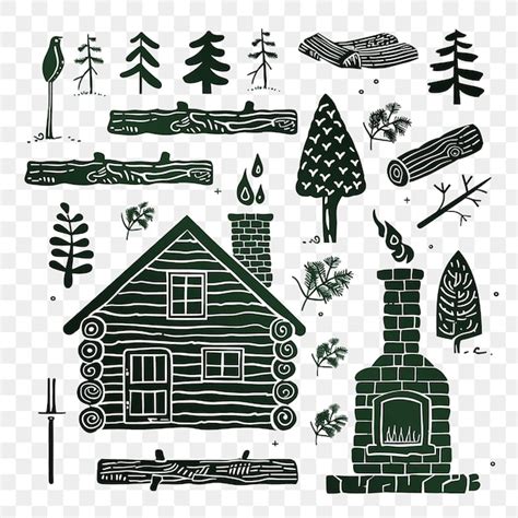 Premium Psd Psd Vector Rustic Log Cabin Cnc Art With Log Pattern And