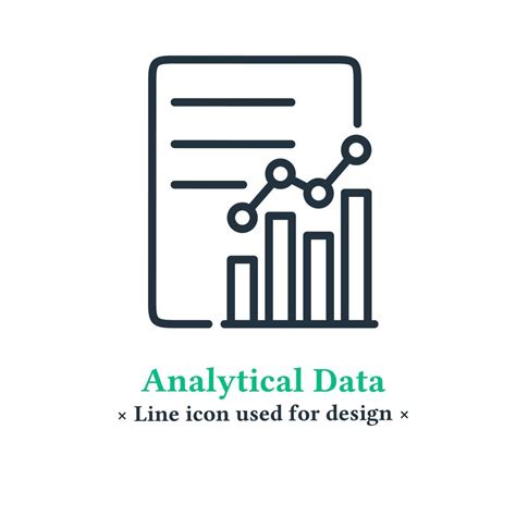 Data Analysis Line Icon Isolated On White Background Vector Illustration Data Analysis