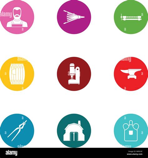 Plot Icons Set Flat Style Stock Vector Image And Art Alamy