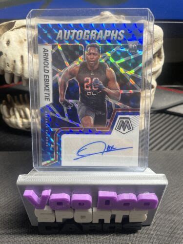 2022 Panini Mosaic Arnold Ebiketie Ram Ae Rookie Prizm Auto Blue Prizm